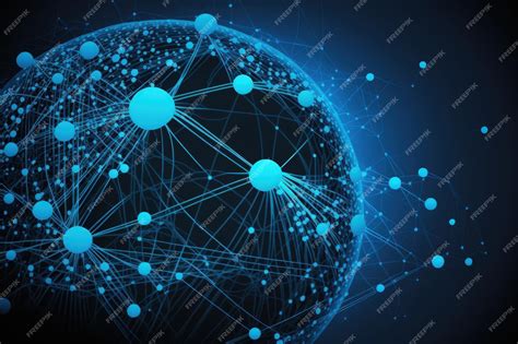 Premium Ai Image Illustration Of Network Connections Dark Blue Background Generative Ai