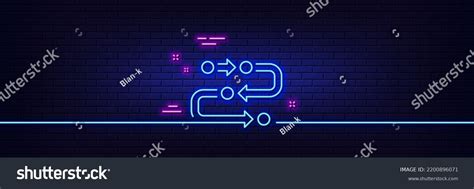 Neon Light Glow Effect Methodology Line Stock Vector Royalty Free