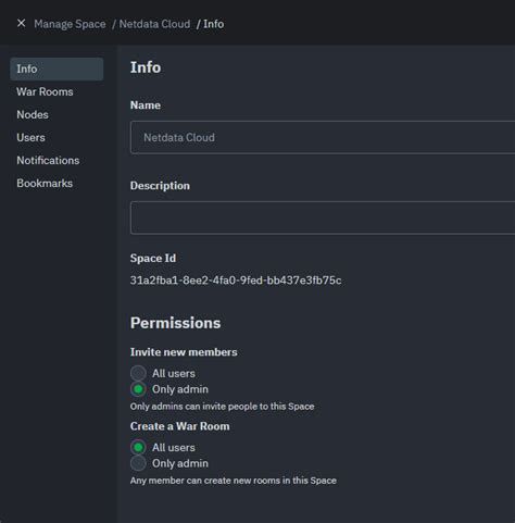 [bug] when checking the space setting on info tab can t copy space id