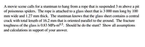 A Movie Scene Calls For A Stuntman To Hang From A Rope That Is