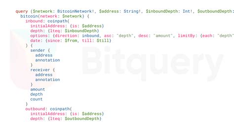 BTC Money Flow Blockchain Data API