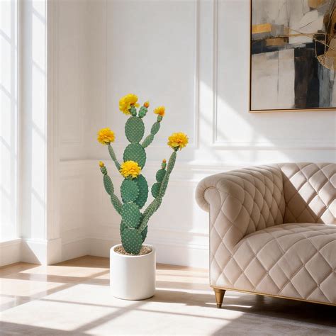 Artificial Cactus Plant Tall Uv Resistant Faux Cactus Plant Realistic