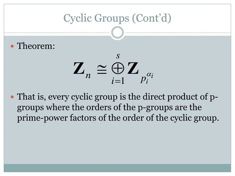 Ppt A Spectral Analysis Of Cyclic And Elementary Abelian Subgroup