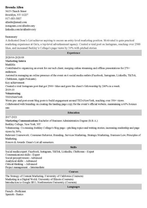 How To List A Minor Major On A Resume Double Major Too