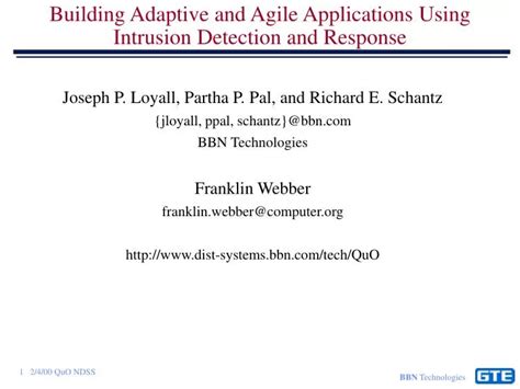 ppt building adaptive and agile applications using intrusion