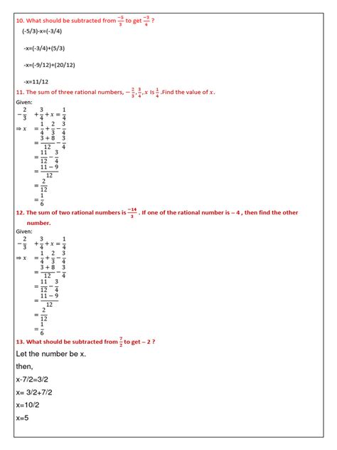 Practice Questions Rational Numbers Answer Pdf Discrete Mathematics Abstract Algebra