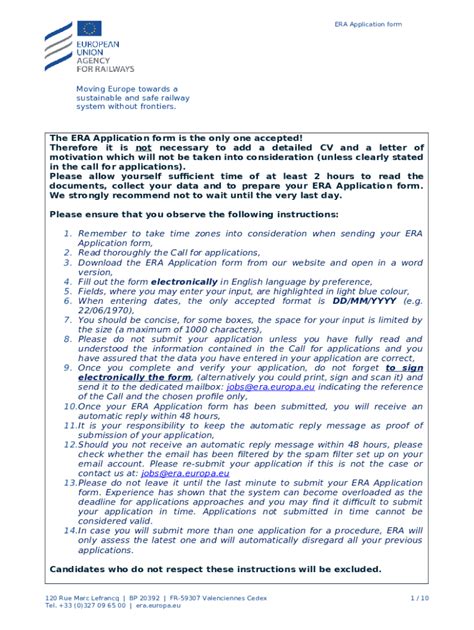 The Era Application Is The Only One Accepted Doc Template Pdffiller