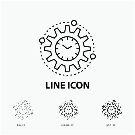 Efficiency Management Processing Productivity Project Icon In Thin