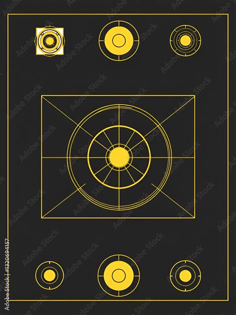 Golden Ratio Template Set Fibonacci Sequence Signs Logarithmic Spiral