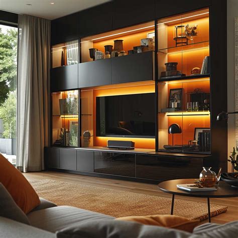 Modern Wall Unit Designs For Living Rooms — Built In Modular And Wooden