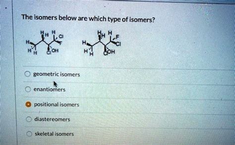 Solved The Isomers Below Are Which Type Of Isomers 3 Dh Geometric