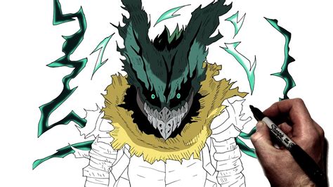 How To Draw Dark Deku Vigilante Step By Step My Hero Academia Youtube