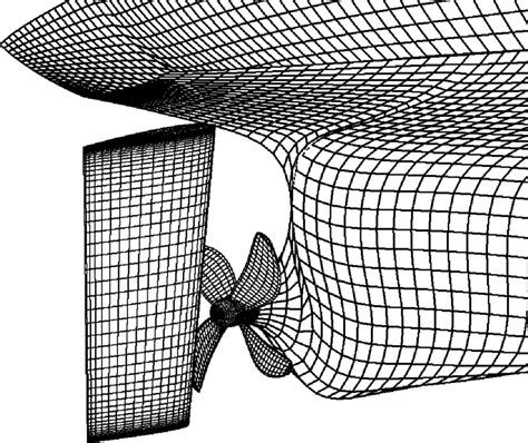 Surface Meshes Of Hull Propeller And Rudder A With Non Rotating Download Scientific Diagram