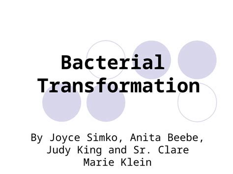 Ppt Bacterial Transformation Dokumen Tips