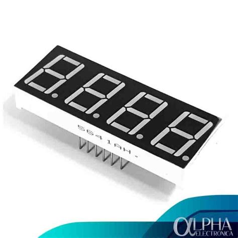 display 7 segmentos de 4 dígitos catodo común electrónica alpha guatemala