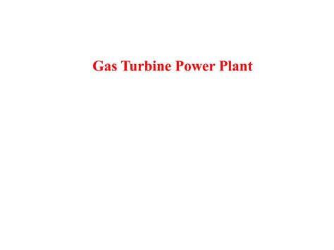 Gas Turbine Power Plant Pdf