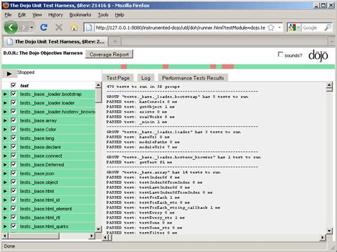 Using Jscoverage With The Dojo Test Suite Silicon Forks