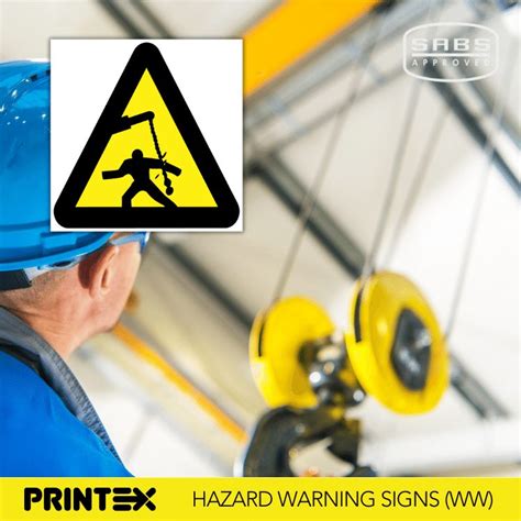 beware of a swinging object safety sign