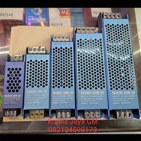 Jual Trafo LED Strip DC 12volt PSU SLIM Titanium 5A 8 3A 12 5A 20A 30A 3A 36watt Jakarta