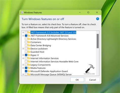 Fix Turn Windows Features On Or Off Not Working