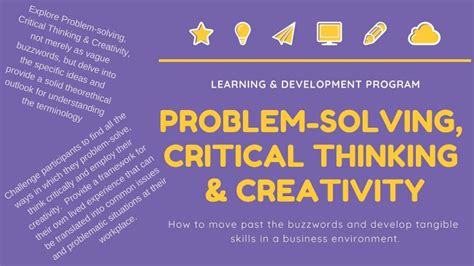 Problem Solving Critical Thinking And Creativity Thistle Lime Consulting