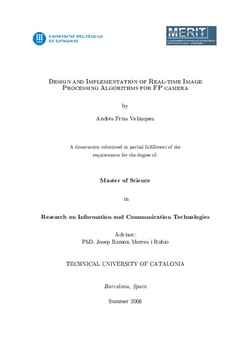 pdf design and implementation of real time image processing