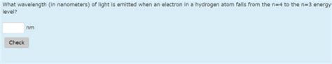 What Wavelength In Nanometers Of Light Is Emitted When An Electron In
