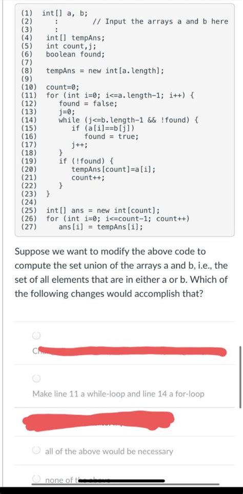 Solved Int A B Input The Arrays A And B Here Int Chegg Com