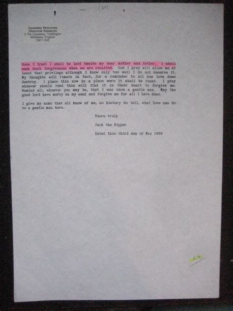 Maybrick Diary Typescript 1992 Ks Ver Casebook Jack The Ripper Forums