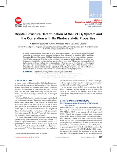 Pdf Crystal Structure Determination Of The Stio2 System And The