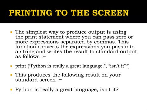Python Programming Lanuguage Ppt