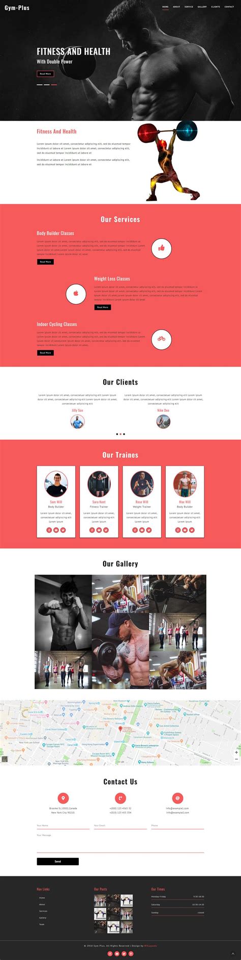 Gym Plus A Sports Category Bootstrap Web Template W Layouts