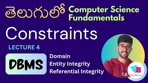 Day 4 Constraints In Telugu Dbms In Telugu Vamsi Bhavani Youtube