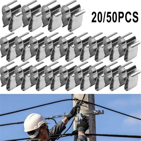 Badu Bg 50 20 бр Скоби за кабелни скоби за соларен панел Скоби за кабели от неръждаема стомана