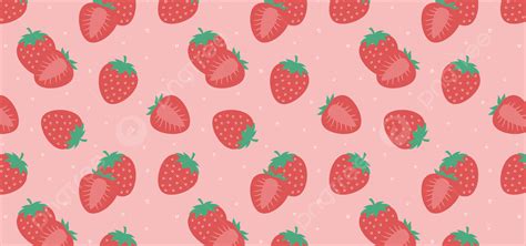 Pink Cute Cartoon Strawberry Fruit Background Wallpaper Pink Fruit