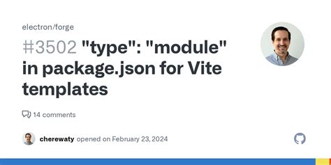 Type Module In Packagejson For Vite Templates · Issue 3502
