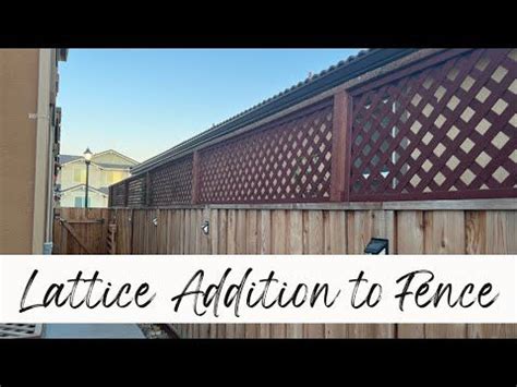 Lattice Addition To Fence Additional Backyard Privacy Youtube