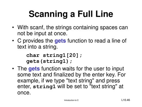 Ppt Lecture 10 Introduction To Programming In C Powerpoint Presentation Id6445689