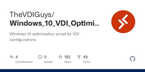 Github Thevdiguyswindows10vdioptimize Windows 10 Optimization Script For Vdi Configurations