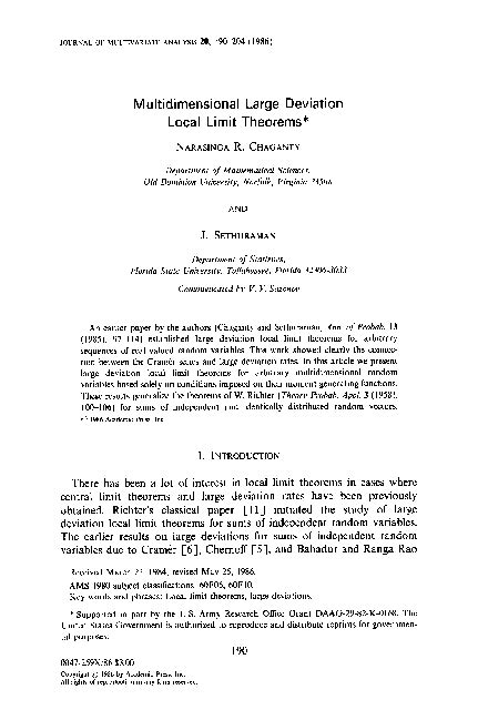Pdf Multidimensional Large Deviation Local Limit Theorems