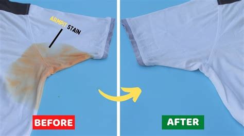 How To Remove Yellow Armpit Stains From Colored Shirts And Clothes With