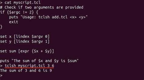 tclsh command in unix