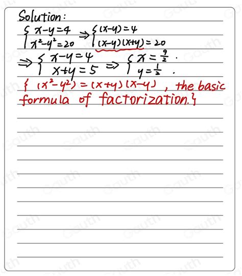 Solved If X Y 4 And X 2 Y 2 20 Thon Find Tho Valut 4 X And Y By Using