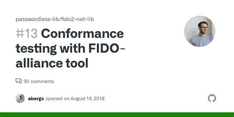 Conformance Testing With Fido Alliance Tool · Issue 13 · Passwordless Lib Fido2 Net Lib · Github