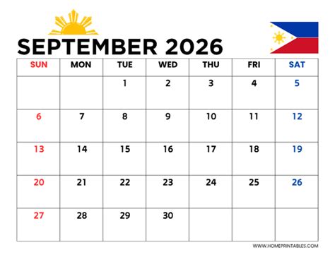 2026 Philippine Calendar With Holidays Free Printable Pdf