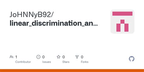 github johnnyb92 linear discrimination analysis