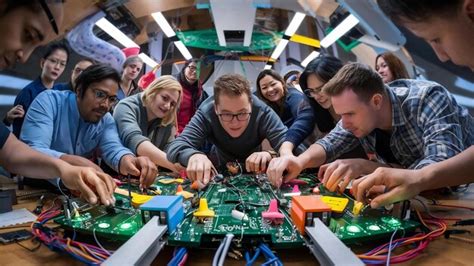 Premium Photo Arduino Control Broad Element Assembly By Human