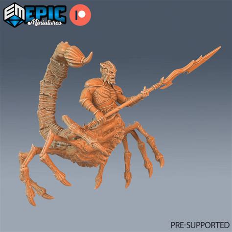 3d Printable Scorpion Arachne Team Set Arachnid Female And Male Evil