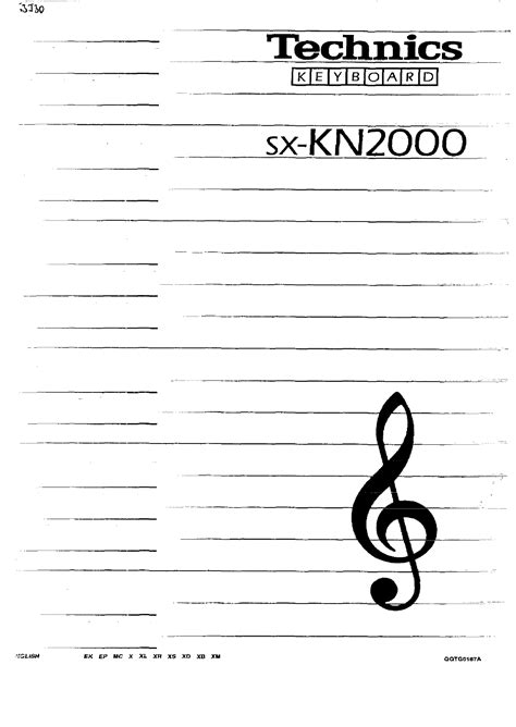User Manual Technics SX KN2000 122 Pages