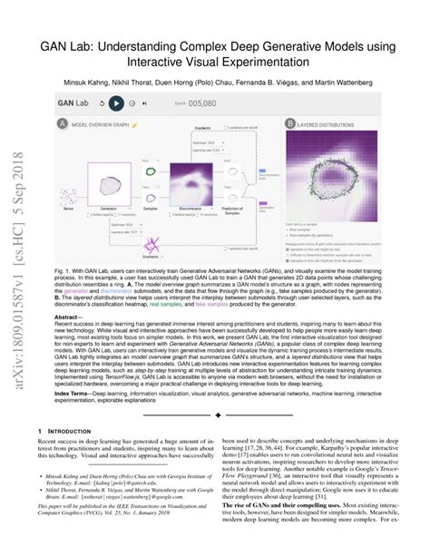 Gan Lab Understanding Complex Deep Generative Models Using Interactive Visual Experimentation Gan Lab Understanding Complex Deep Generative Models Using Interactive Visual Experimentation